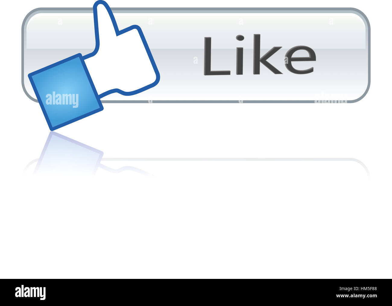 like hand on like button Stock Photo - Alamy
