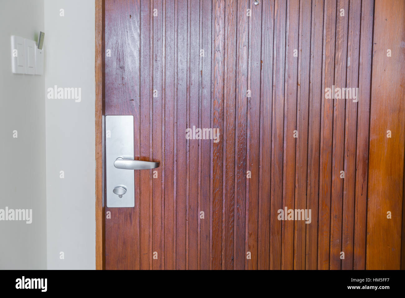 Close up of Wood door Stock Photo - Alamy