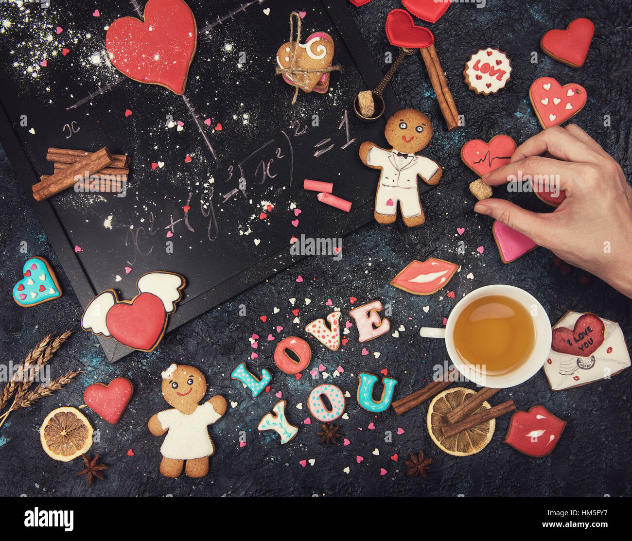 Math, hearts, formula of love Stock Photo - Alamy