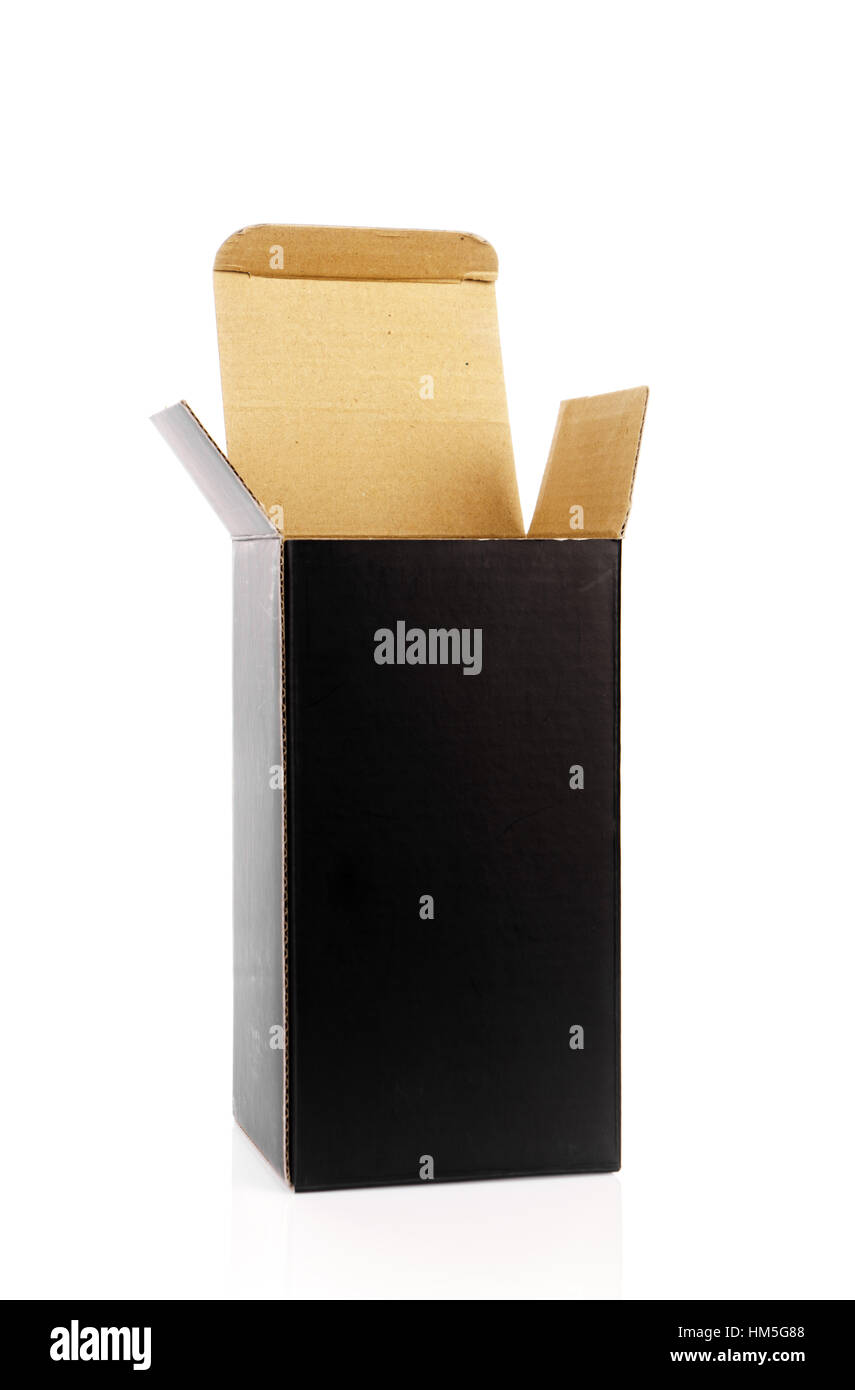 Black box on a white background Stock Photo - Alamy