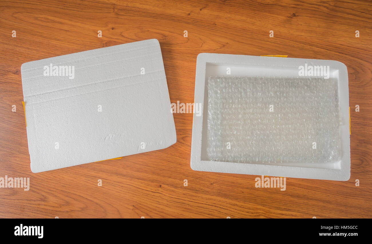 Packaging foam box Stock Photo - Alamy