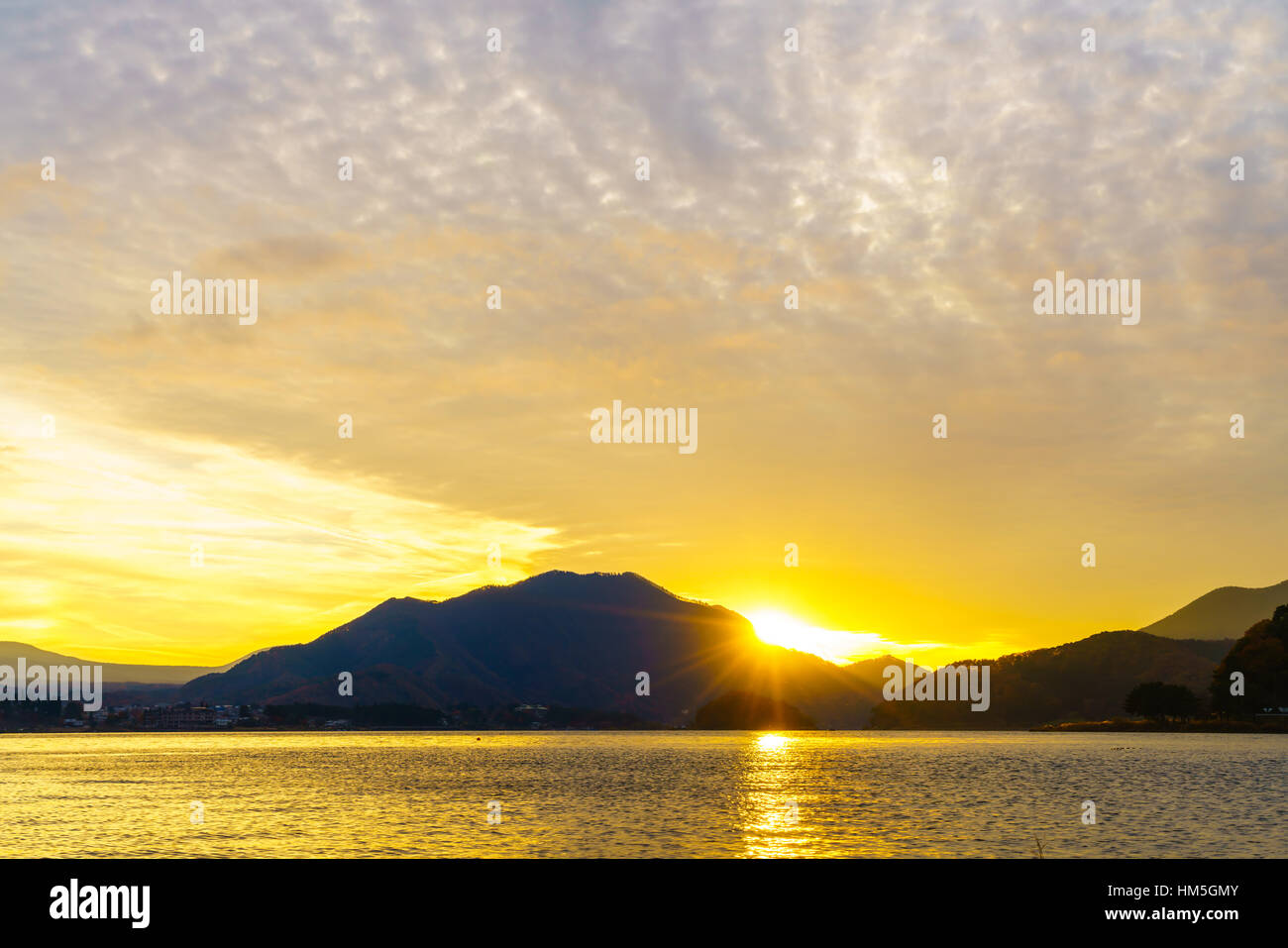 Mountain sunset, Japan Stock Photo - Alamy