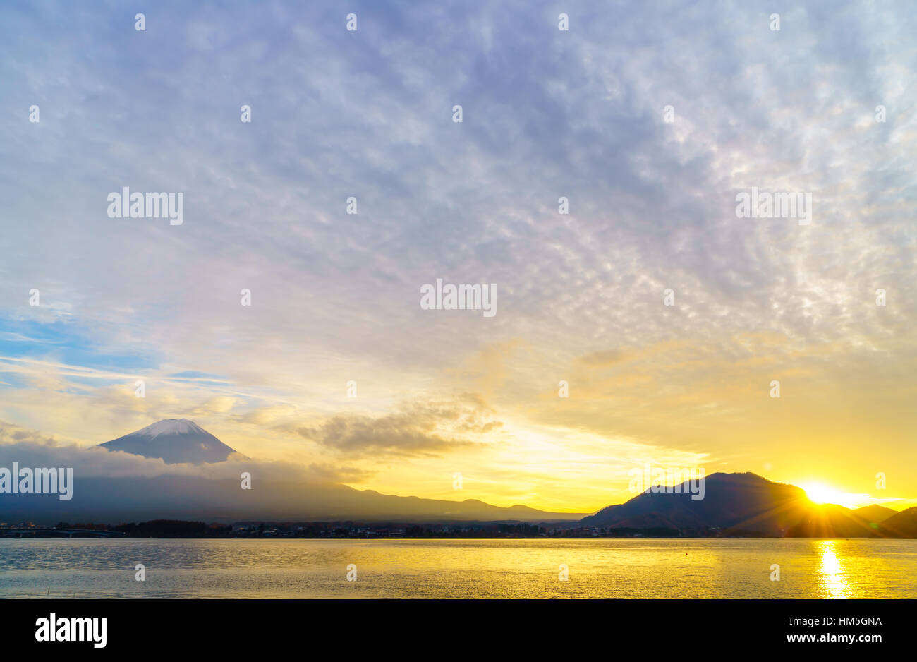 Mount Fuji sunset, Japan Stock Photo - Alamy