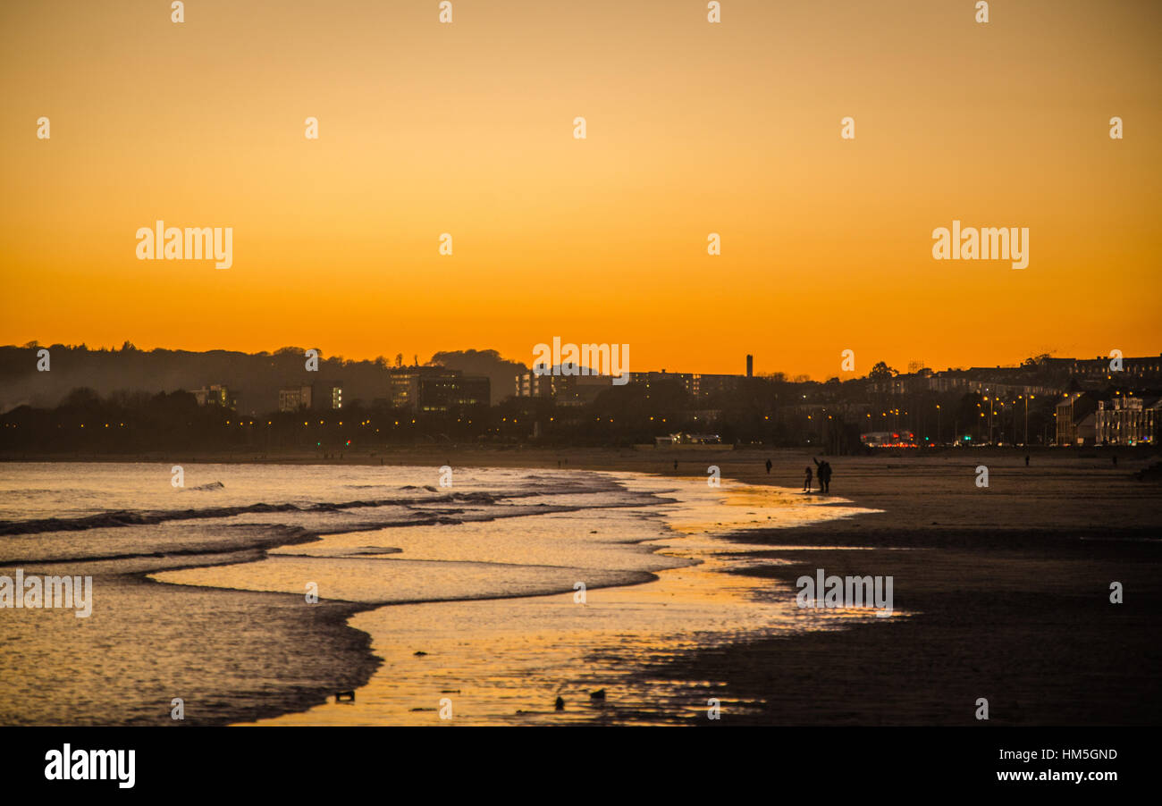Swansea Sunset Landscape Stock Photo - Alamy