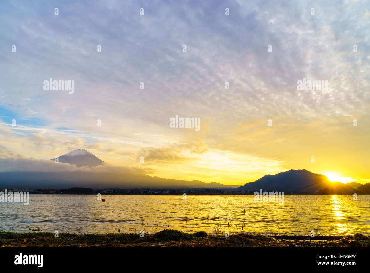 Mount Fuji sunset, Japan Stock Photo - Alamy