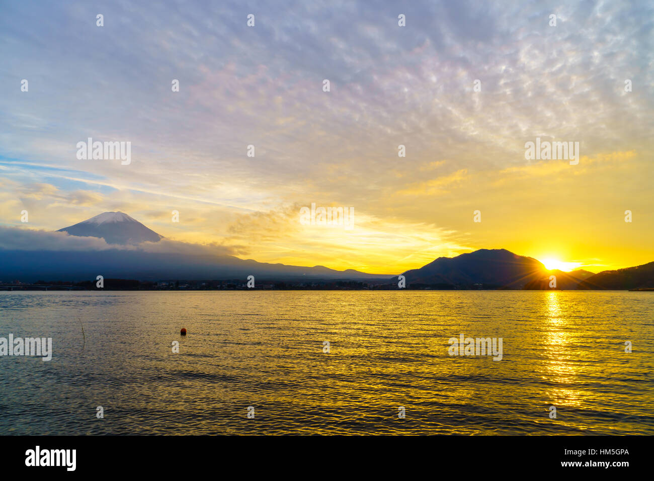 Mount Fuji sunset, Japan Stock Photo - Alamy
