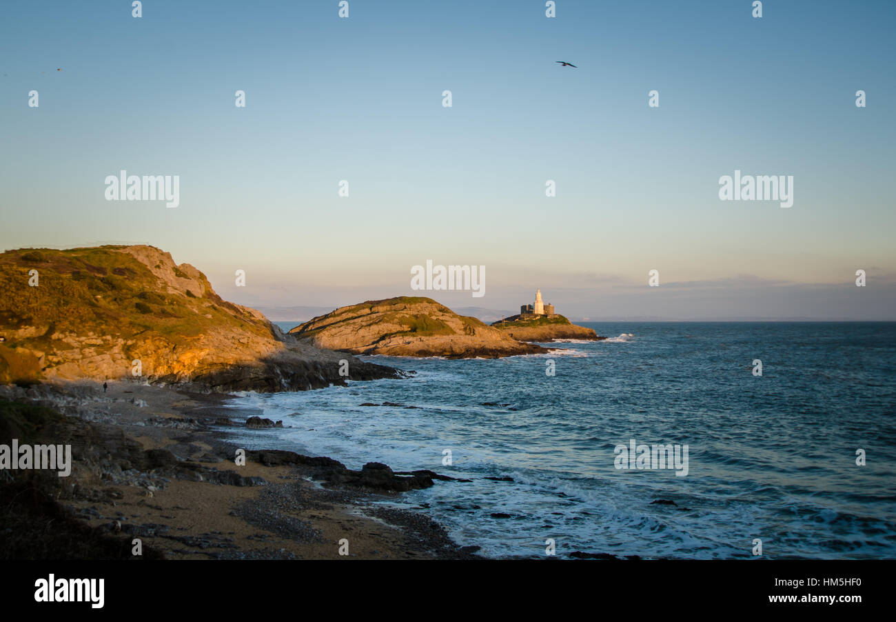 Swansea Sunset Landscape Stock Photo - Alamy