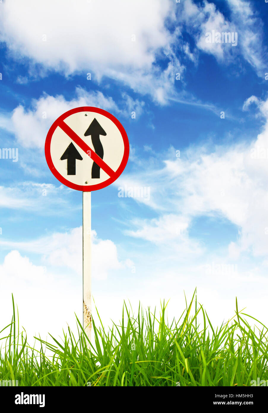 Traffic sign and fresh spring green grass Stock Photo - Alamy