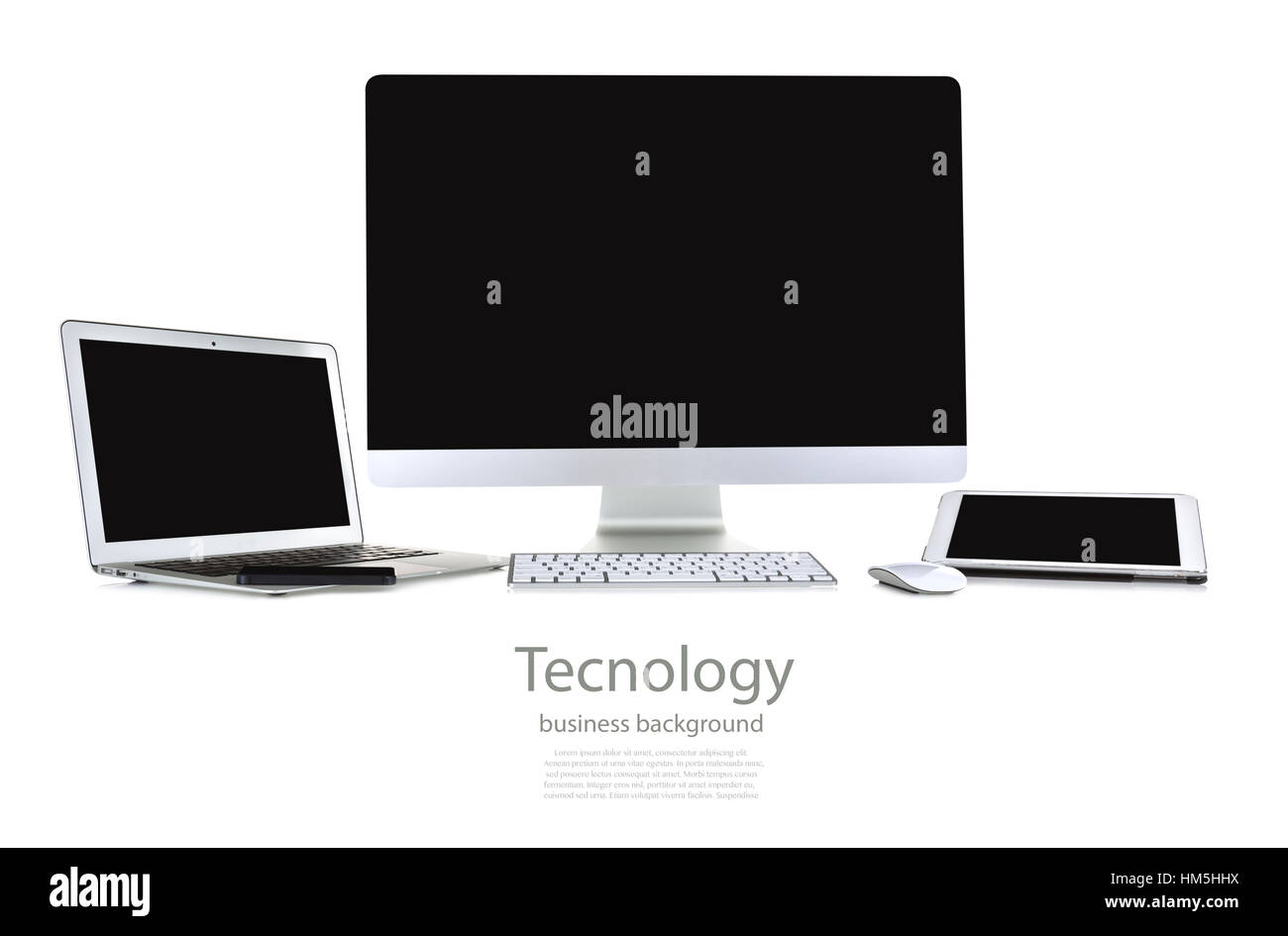 Workplace keyboard smart phone Cut Out Stock Images & Pictures - Alamy