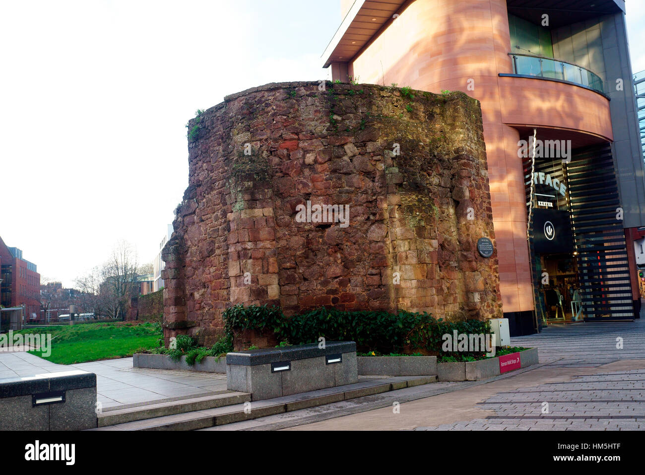 EXETER ROMAN WALL Stock Photo - Alamy