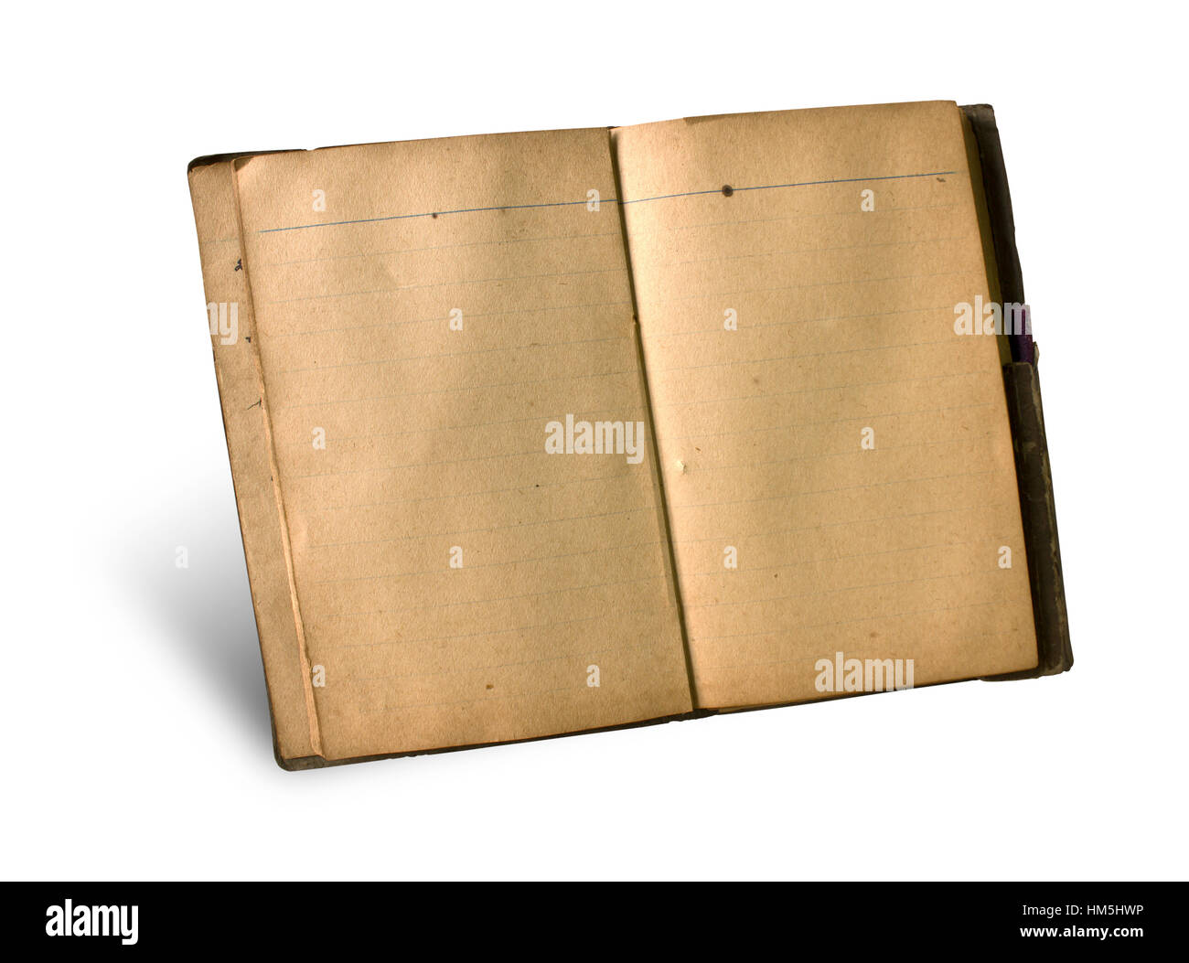 Open old book isolated on white background Stock Photo - Alamy