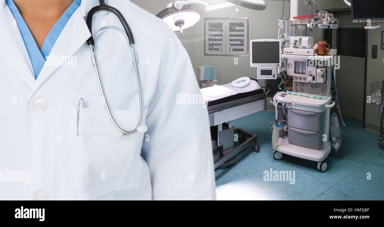 Doctor standing in operation theater Stock Photo - Alamy