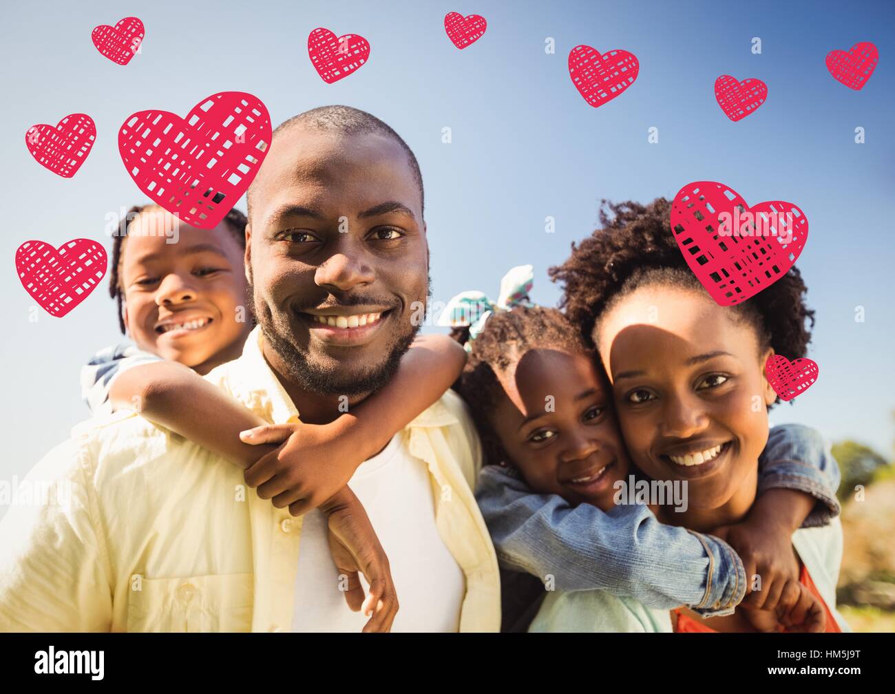 Portrait of happy family Stock Photo - Alamy