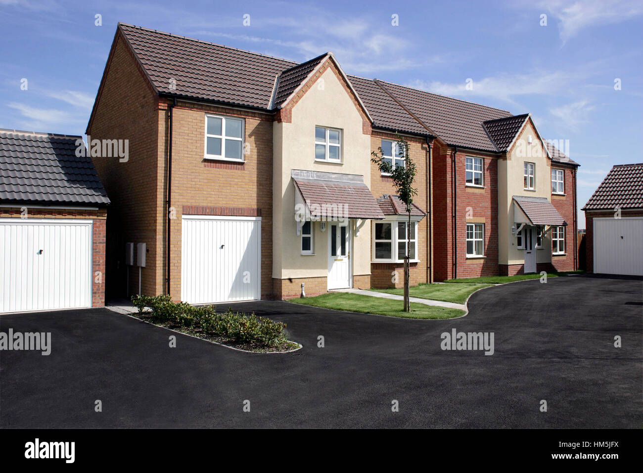 Modern, new build detached house on a housing esate Stock Photo - Alamy
