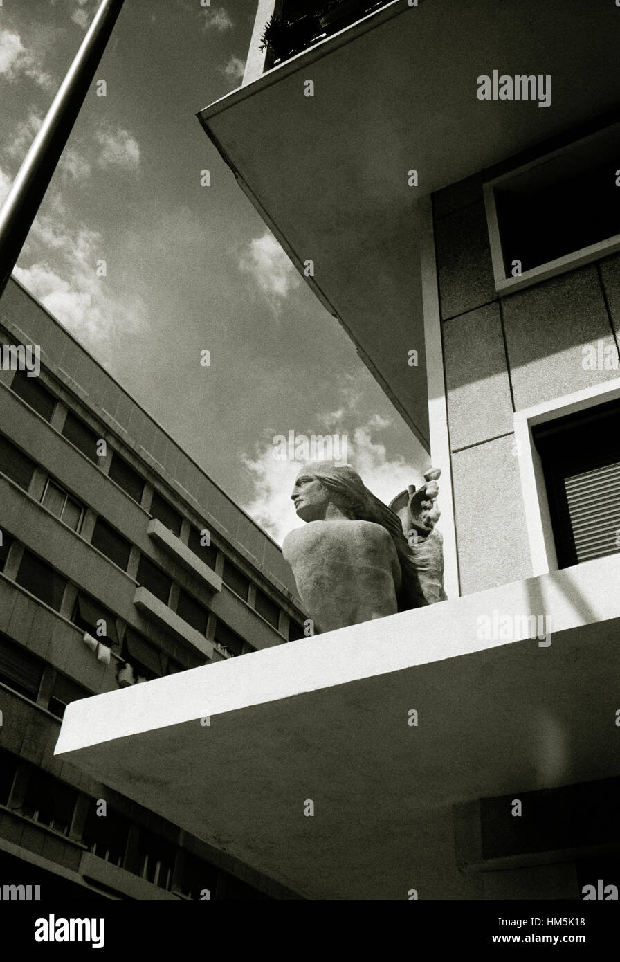Art outside apartment block in the Panier in Marseille in Provence in ...