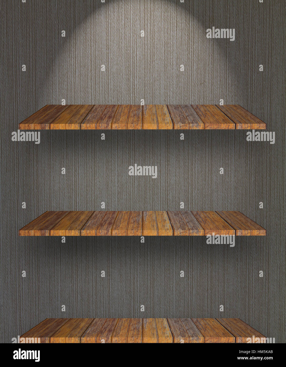 Empty bookshelf on the wall Stock Photo - Alamy