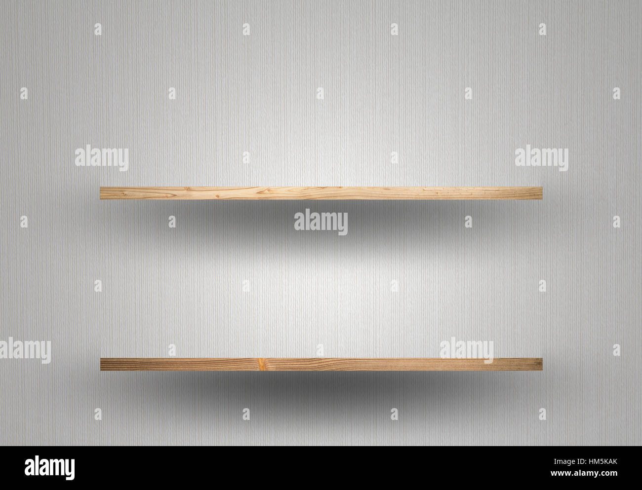 Empty wood shelf on wall Stock Photo - Alamy