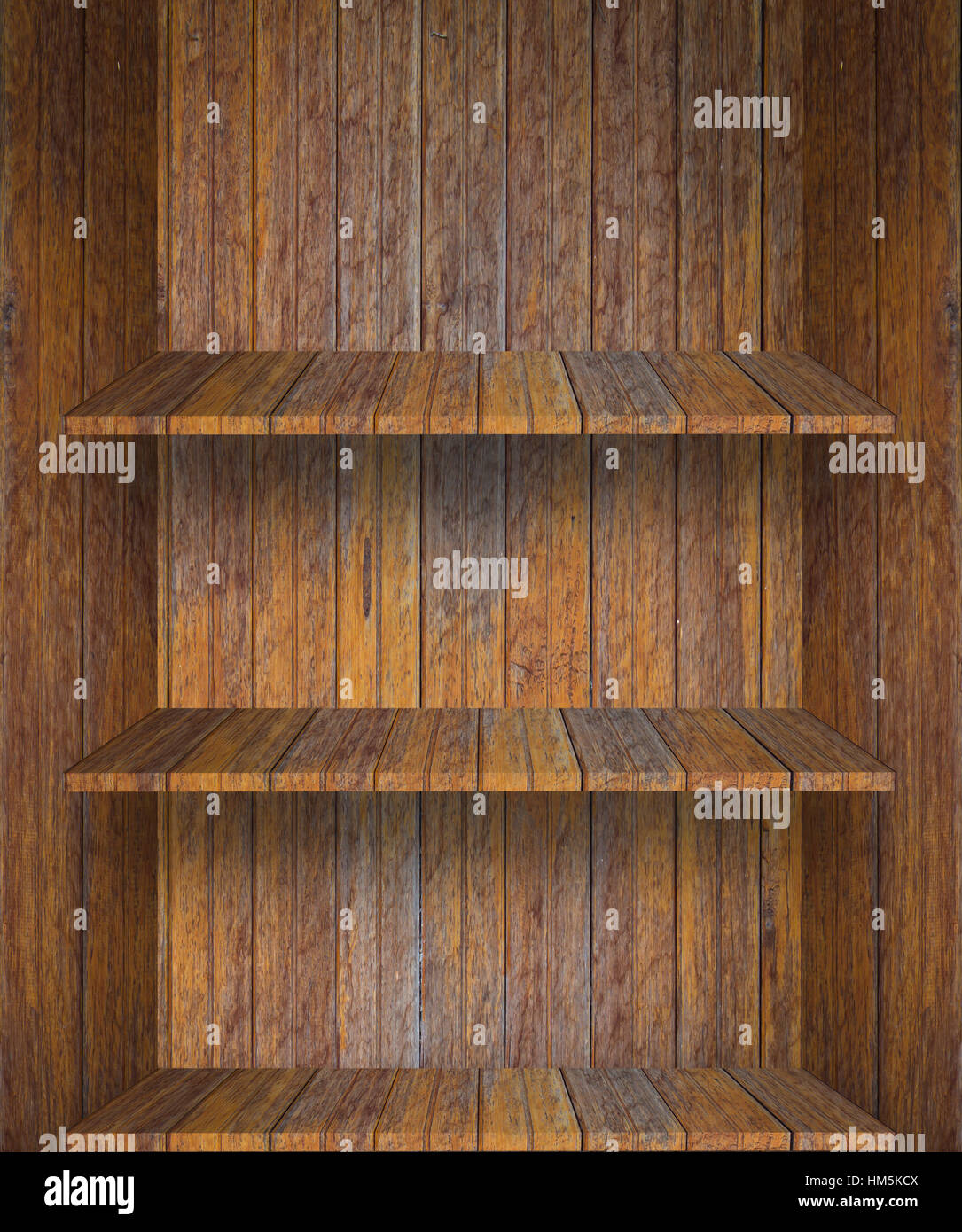 Empty bookshelf on the wall Stock Photo - Alamy