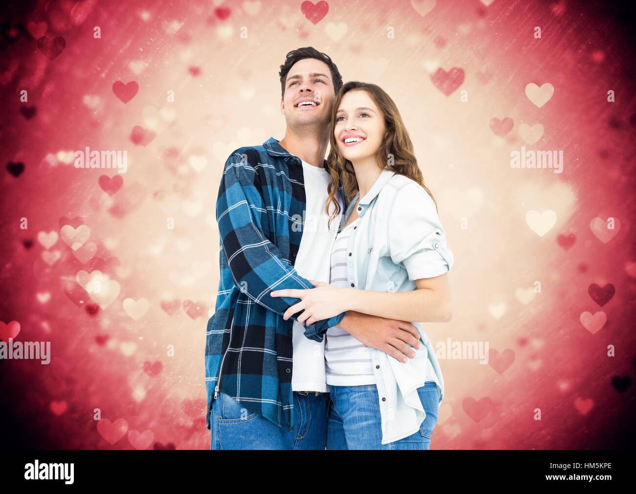 Happy couple embracing each other Stock Photo - Alamy