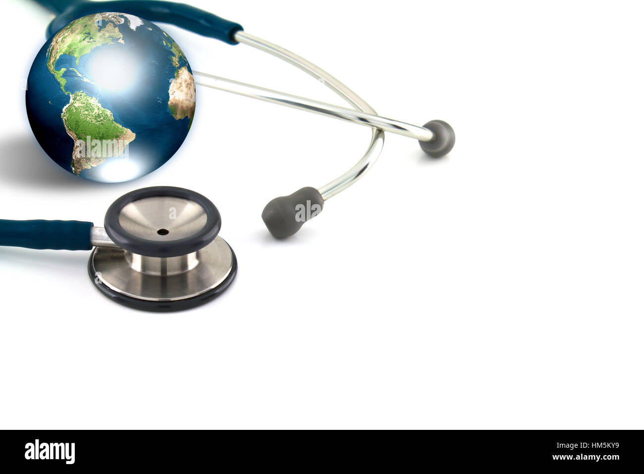 Globe stethoscope symbol patient world hi-res stock photography and ...