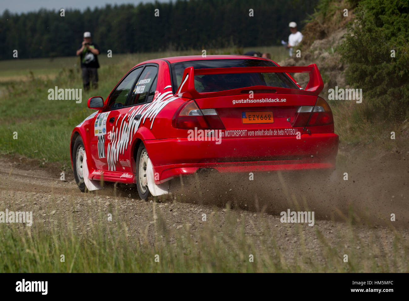 Red rally car hi-res stock photography and images - Alamy