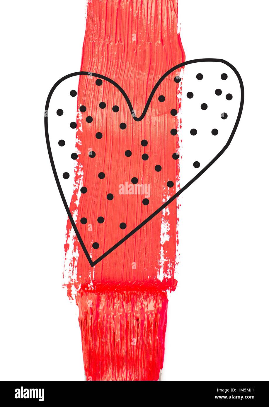 Doodle hand drawn heart shape Stock Photo - Alamy