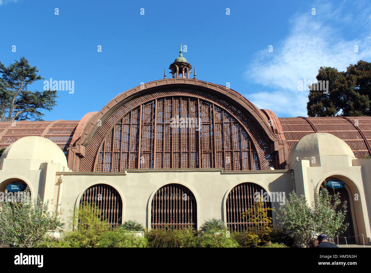 Outside, front view of the Botanical Building at Balboa Park, San Diego ...