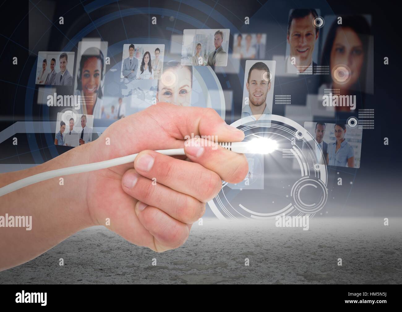 Hand holding cable hi-res stock photography and images - Alamy