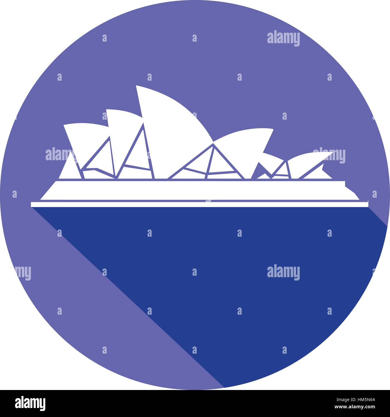 stylish blue and white icon Sydney Opera House vector eps 10 Stock ...