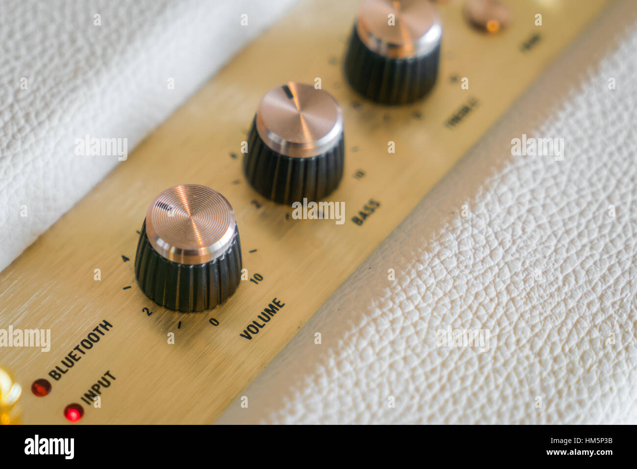 Volume control knob of hi-fi amplifier Stock Photo - Alamy