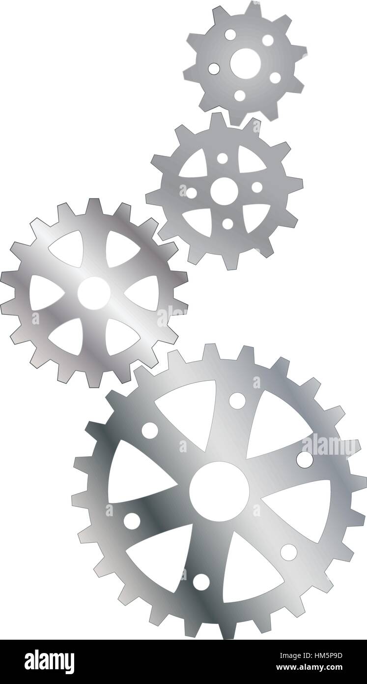 flat design icon cogs (gears) vector eps 10 Stock Vector Image & Art ...