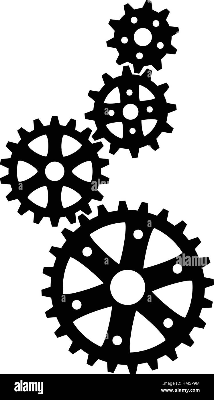 flat design icon cogs (gears) vector eps 10 Stock Vector Image & Art ...