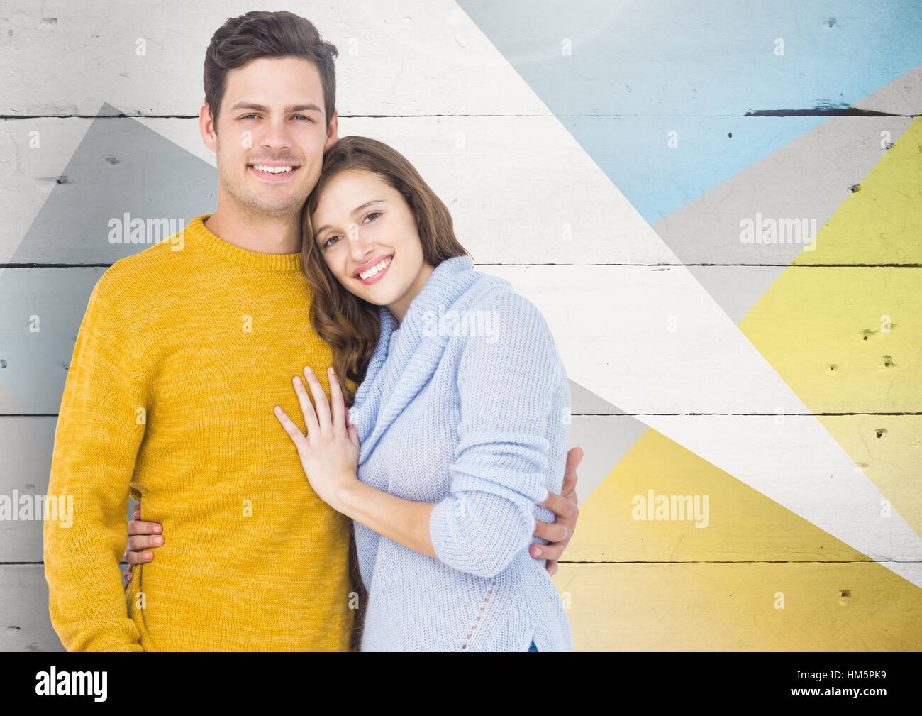Portrait of happy couple embracing each other Stock Photo - Alamy