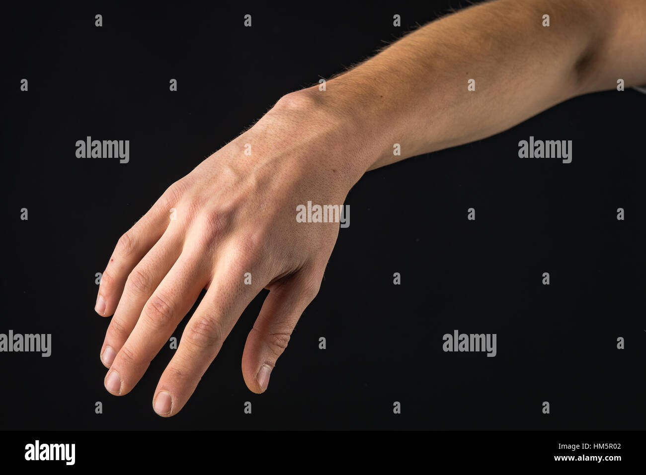 human hand showing signs. fingers wide open Stock Photo - Alamy