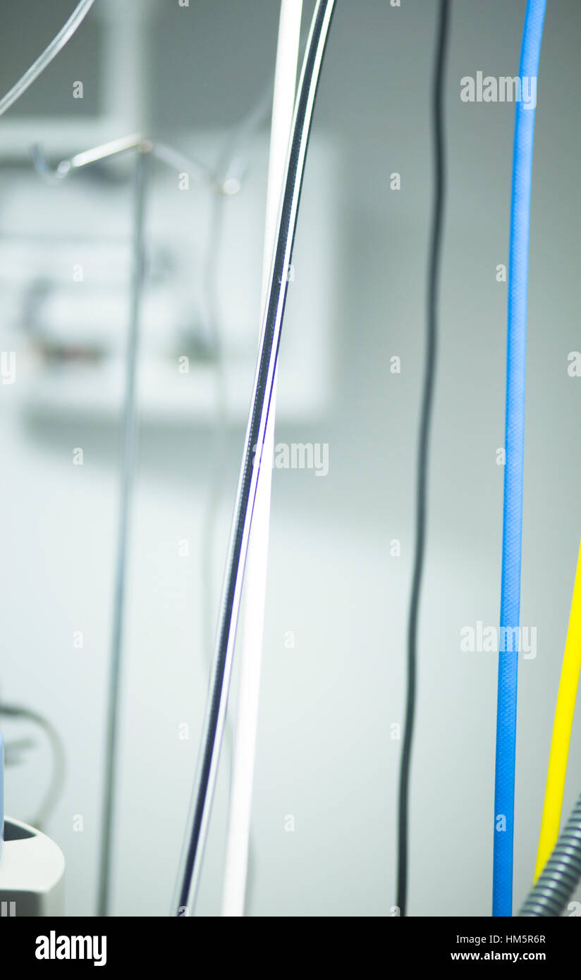 Hospital ward emergency room operating theater and modern equipment ...