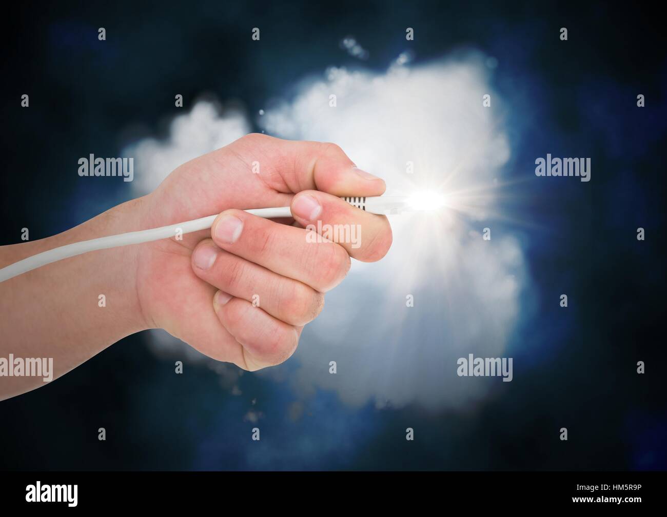 Man hand cable flare hi-res stock photography and images - Alamy