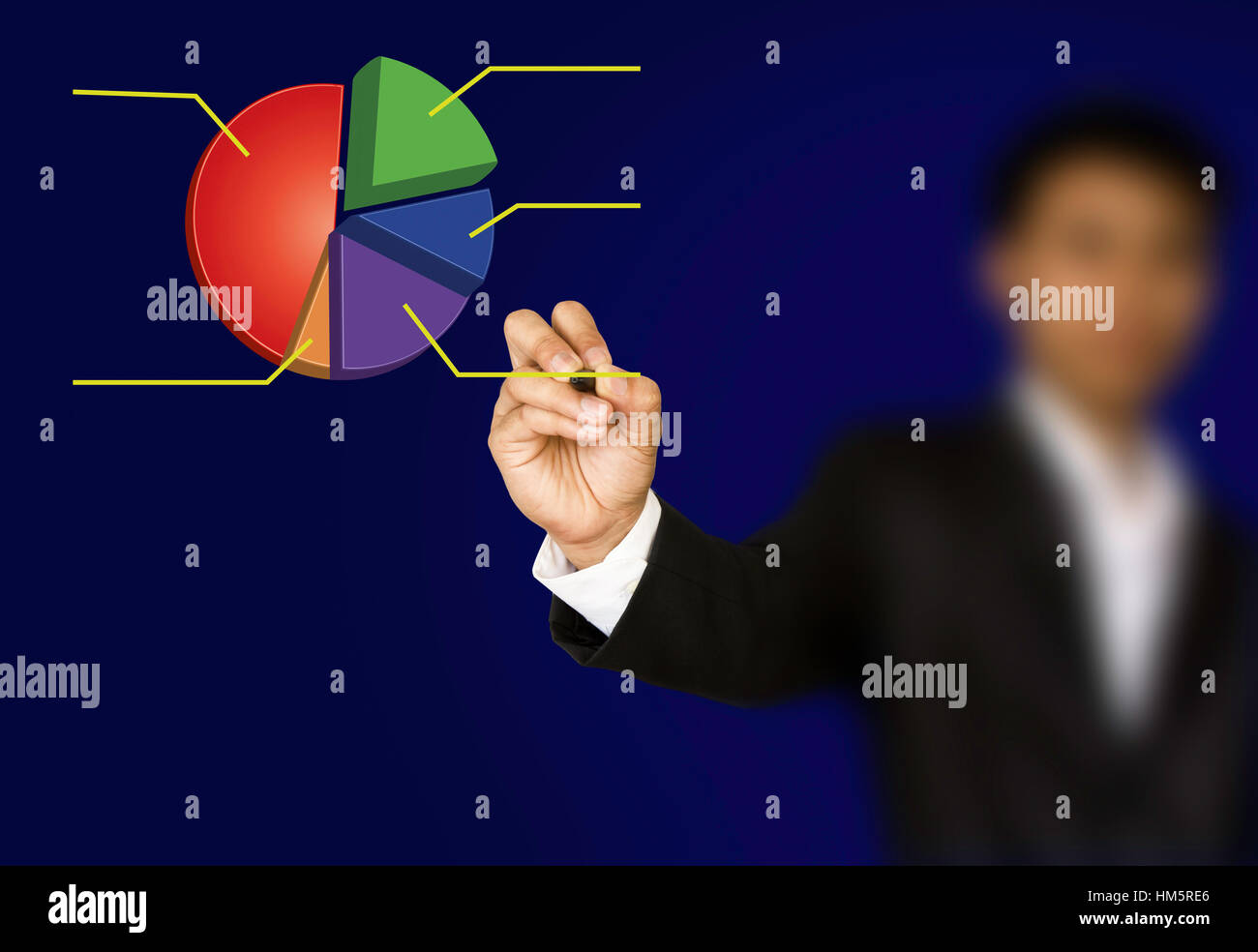 Businessman hand write graph Stock Photo - Alamy