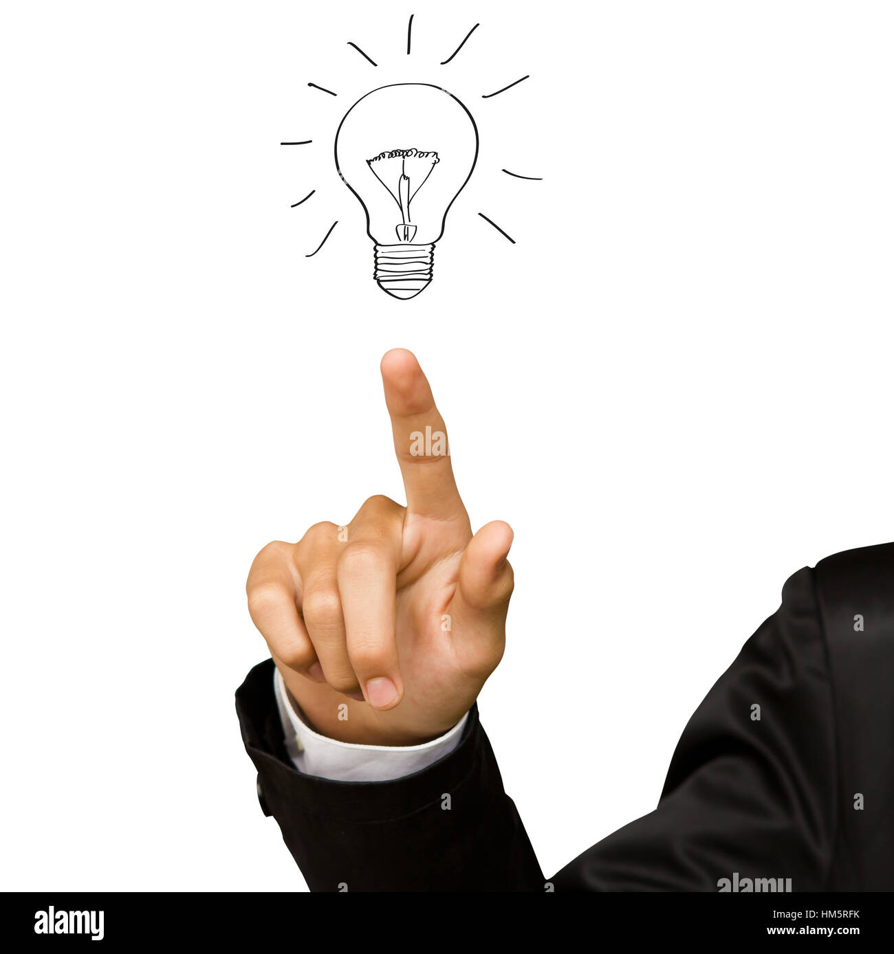 Image hand drawing light bulb hi-res stock photography and images - Alamy