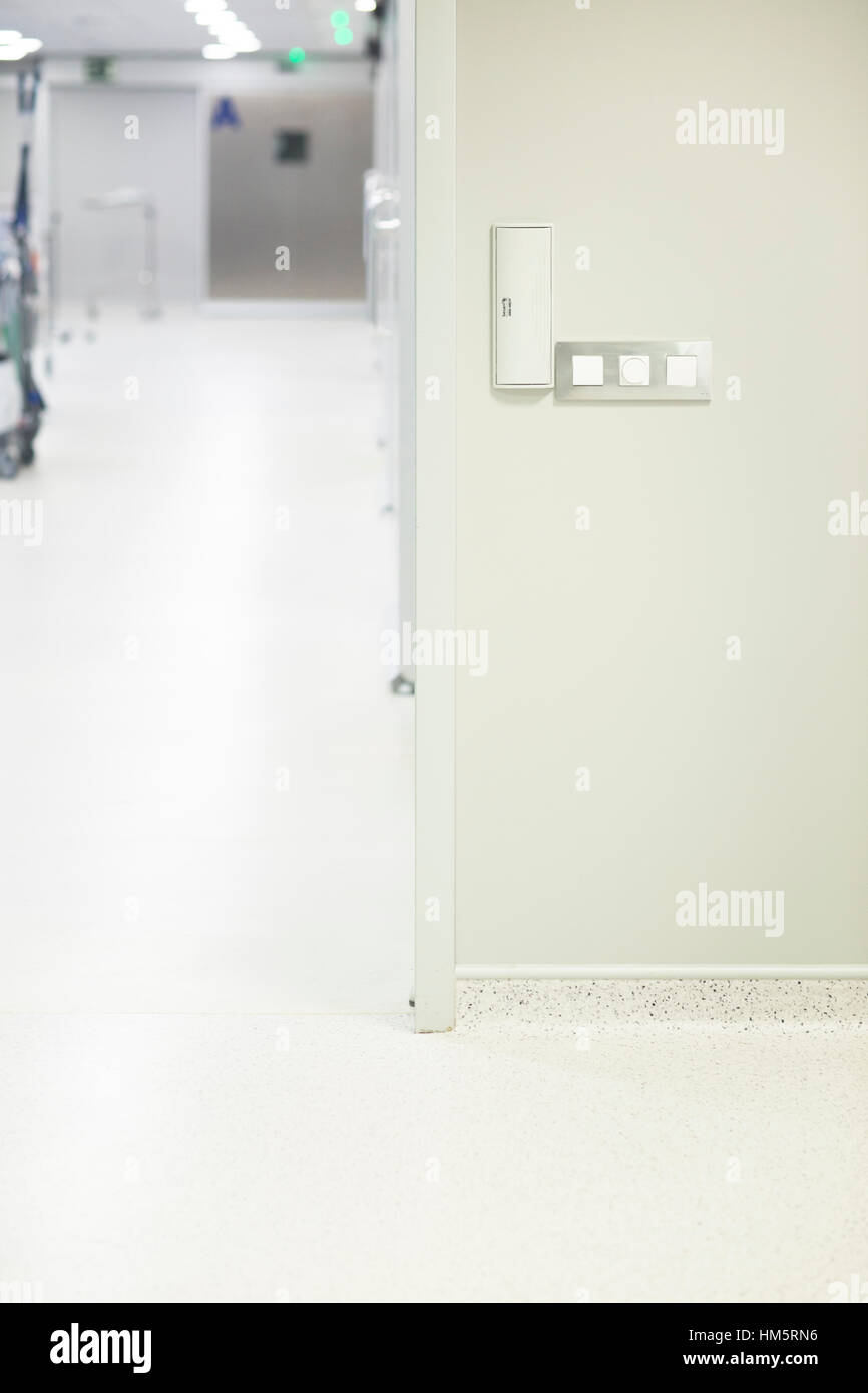 Hospital ward emergency room operating theater door and modern ...