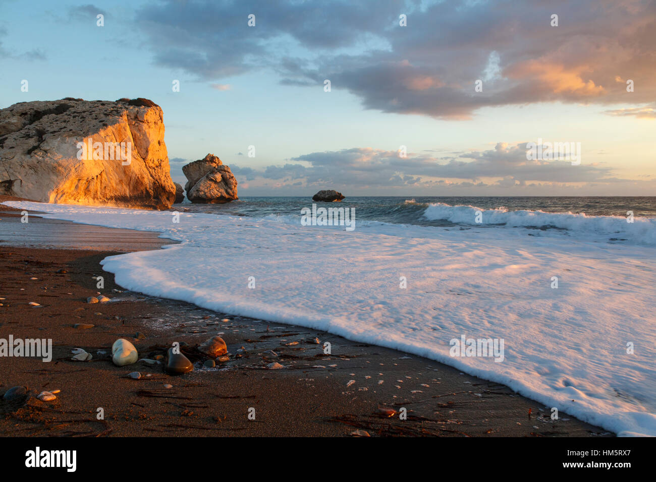 Aphrodite's Rock (Petra tou Romiou), near Paphos, Cyprus Stock Photo ...