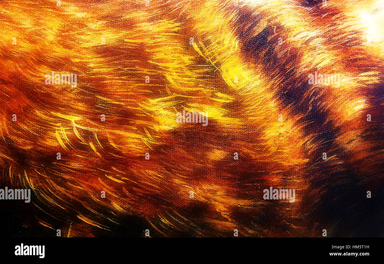 detail of animal fur structure, hand painted and graphic background ...