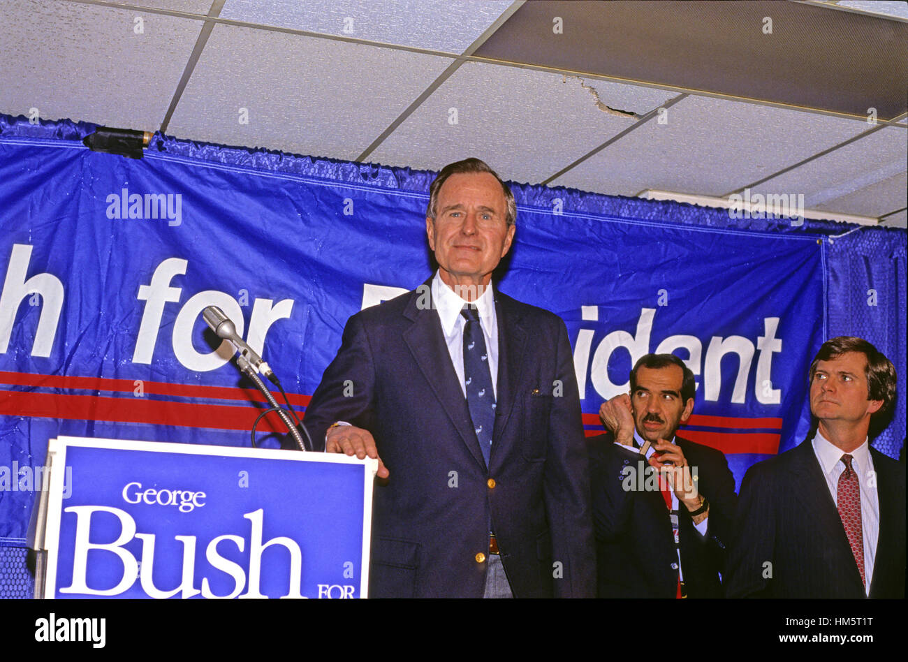 United States Vice President George H.W. Bush congratulates his ...