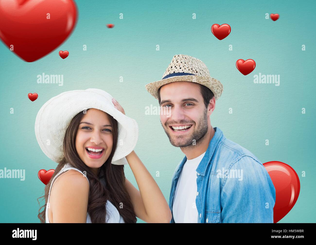 Portrait of happy couple smiling Stock Photo - Alamy