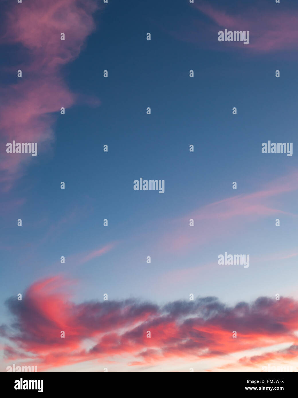 Beautiful pink sunset clouds Stock Photo - Alamy