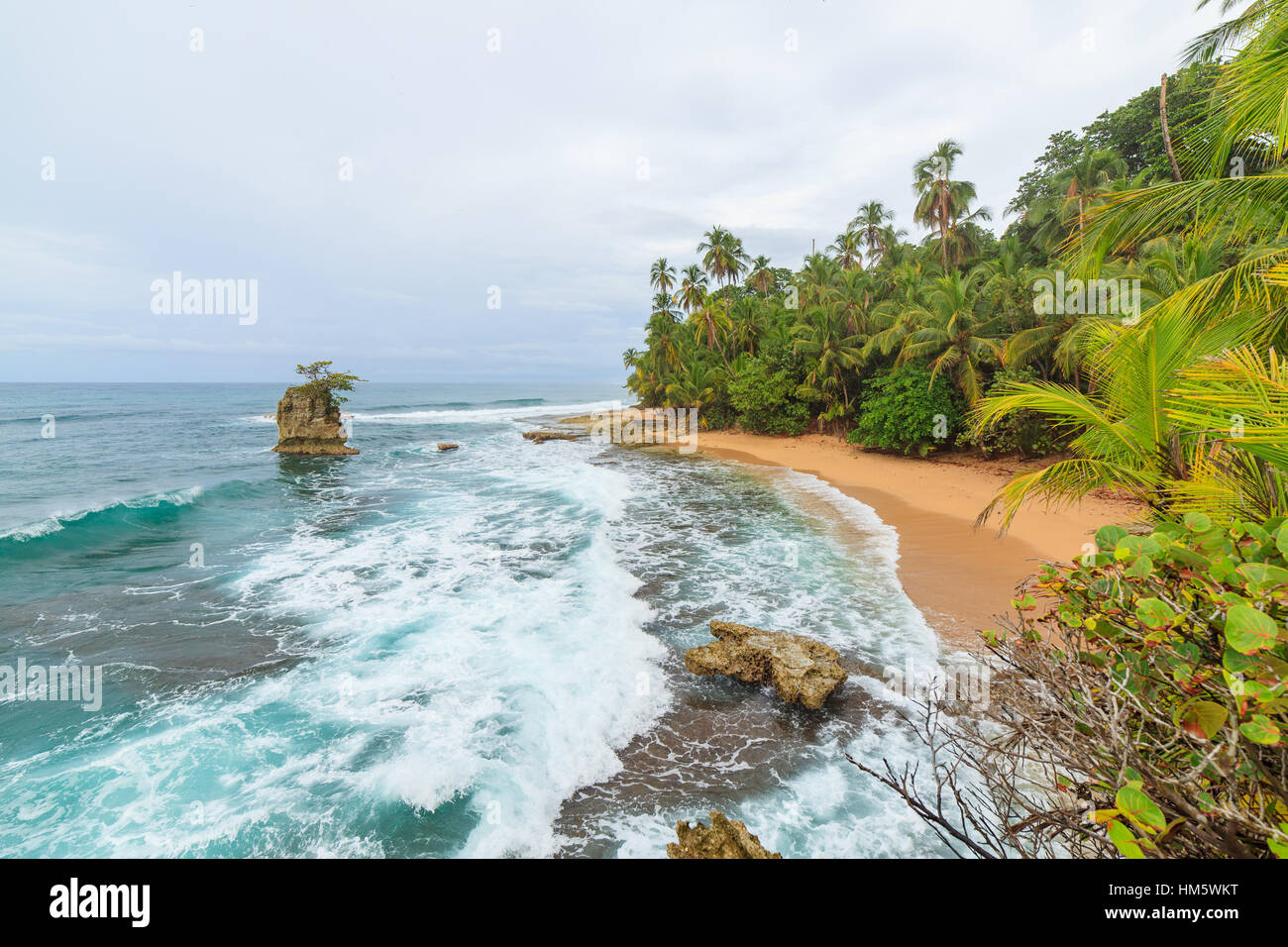 Idyllic beach Manzanillo Costa Rica Stock Photo - Alamy