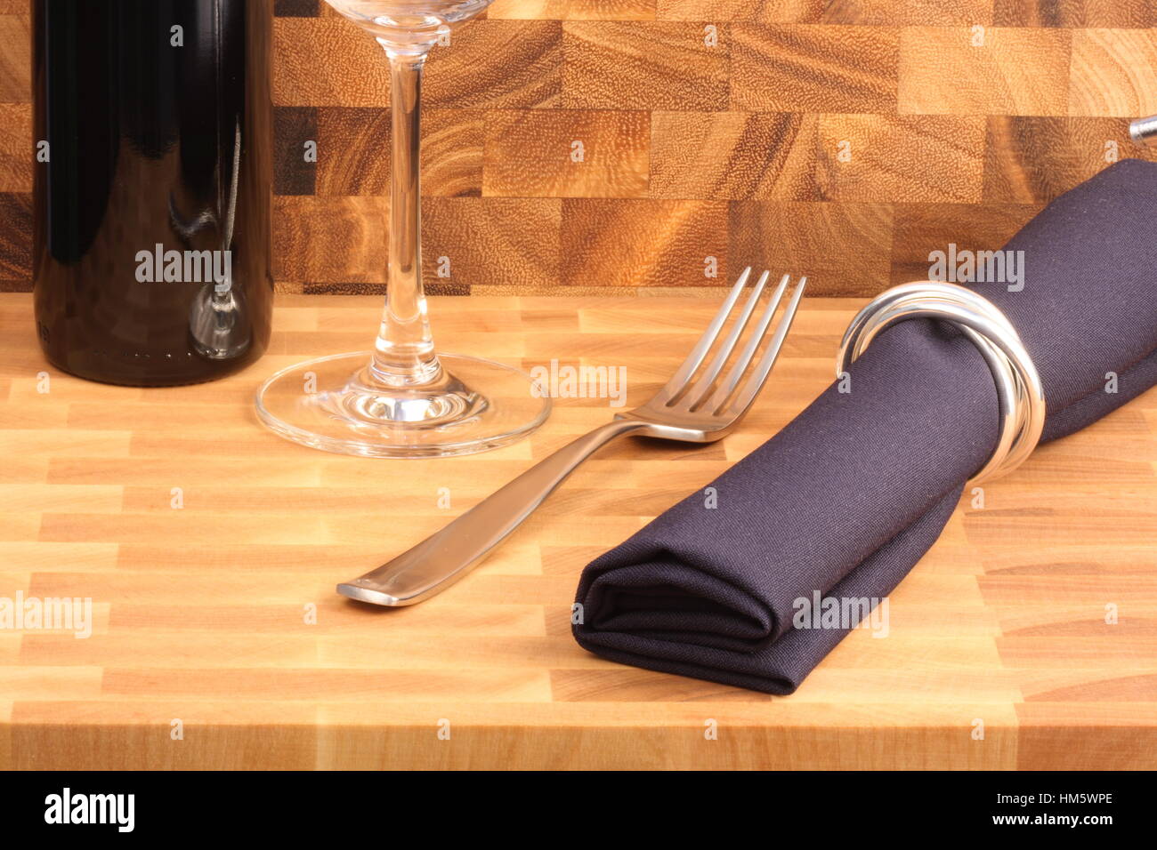 set of fine silverware on colorful table Stock Photo - Alamy