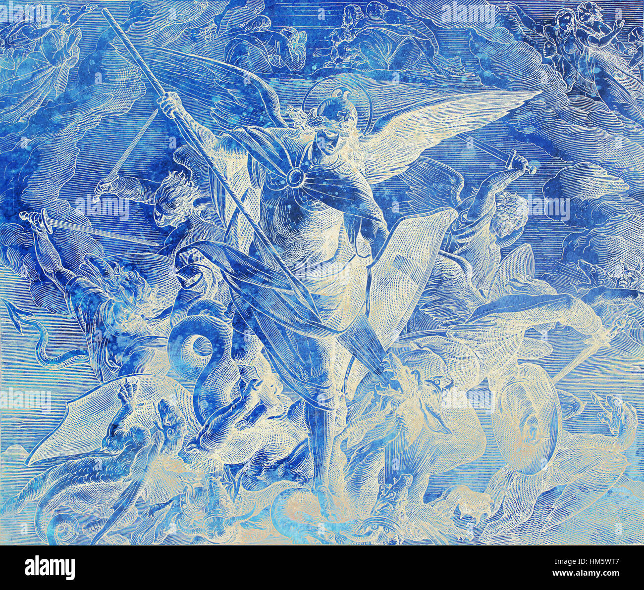 Archangel michael angels fighting dragon hi-res stock photography and ...