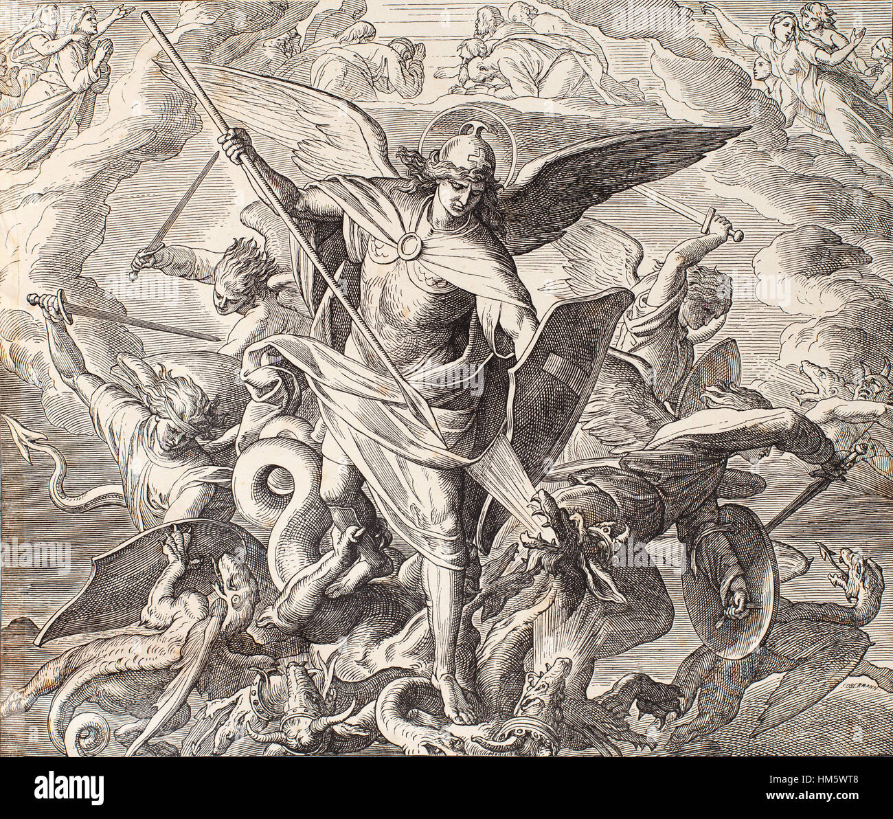 Angel Fighting Dragon