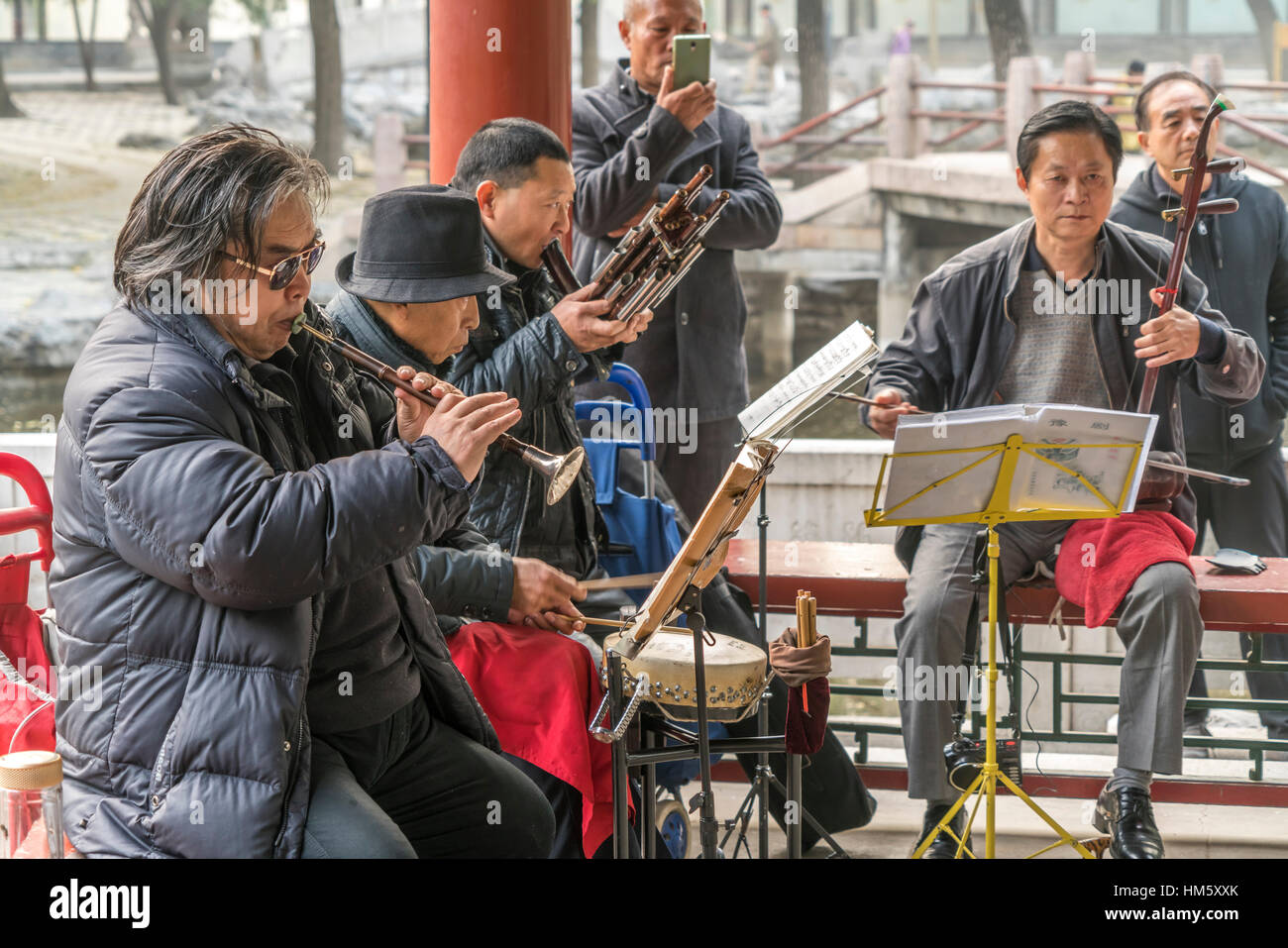 musicians at Ritan Park, Beijing, People's Republic of China, Asia ...