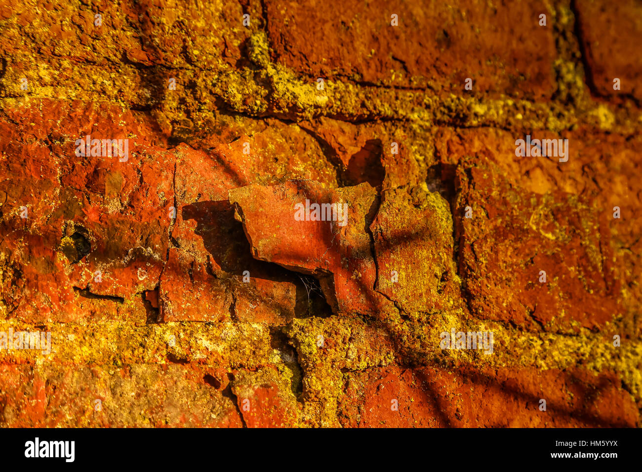 Frost damaged brickwork Stock Photo - Alamy